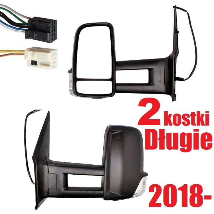 Lusterko LEWE Długie Sprinter 907 910 2018- 2 kostki Elektryczne 7 ...